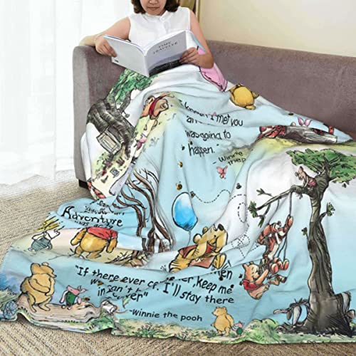 Cartoon Blanket Flannel Fleece Throw Blankets Super Soft Cozy Warm Plush Bedding for Sofa Living Room Bedroom (Color 2, 50X40Inch)