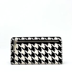 Kate Spade Darcy Large Slim Bifold Wallet Houndstooth in Black Multi