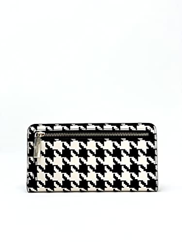 Kate Spade Darcy Large Slim Bifold Wallet Houndstooth in Black Multi