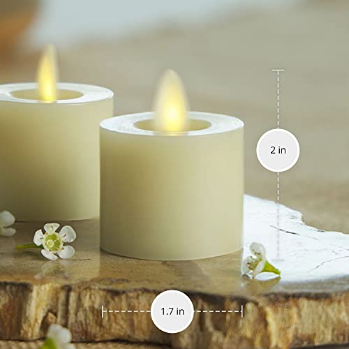 Luminara Wick to Flame Bundle Set with Real Wax LED Tealight Set with a Remote Control, Ultra Realistic Pillar and Tealights