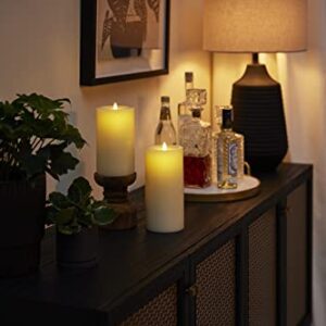 Luminara Wick to Flame Bundle Set with Real Wax LED Tealight Set with a Remote Control, Ultra Realistic Pillar and Tealights