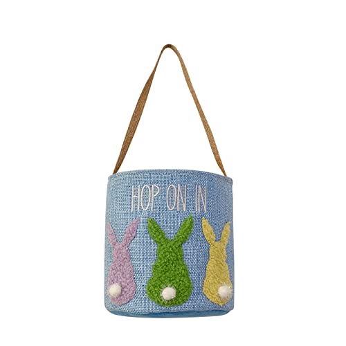 Tiezhimi Bow Bucket Easter Storage Non-Woven Basket Decoration Rabbit Portable Basket Home Textile Storage Zipped Storage Bags