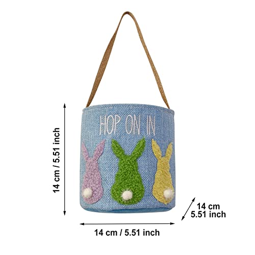 Tiezhimi Bow Bucket Easter Storage Non-Woven Basket Decoration Rabbit Portable Basket Home Textile Storage Zipped Storage Bags