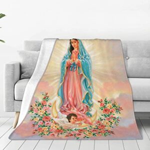 virgin mary blanket soft warm lightweight cozy plush throw blanket 50×40