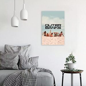 TV Series Outer Banks Obx Poster 12x18inches Canvas Unframed Wall Art For Room Aesthetic Beach Scenery Painting For Bedroom Living Office Decoration