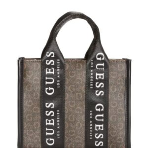 GUESS Factory Women's Logo Mini Tote Crossbody Handbags Brown