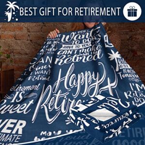 Retirement Gifts for Women/Men, Retirement Gifts for Women/Men, Funny Farewell Retirement/Retired Gifts for Coworkers, Going Away Gift, Goodbye Gifts for Coworkers Leaving Gift Blanket 60x50 in