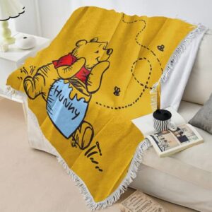 Cute Blanket Flannel Fleece Throw Blankets Fringed Blankets Soft for Bedding Sofa and Travel 50"X60"