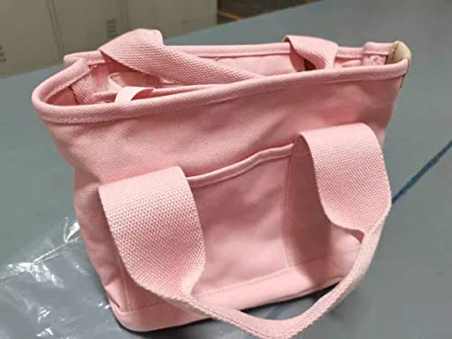 Canvas Tote Bag Women Small Mini Tote Bag Zipper Satchel Crossbody Shoulder Handbags Purse Pink