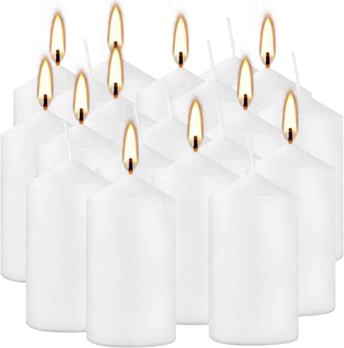 2x4 High White Pillar Candles, Set of 20, Unscented. Bulk Buy. Ideal for Wedding, Emergency Lanterns, Spa, Aromatherapy, Party