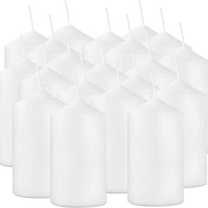 2x4 High White Pillar Candles, Set of 20, Unscented. Bulk Buy. Ideal for Wedding, Emergency Lanterns, Spa, Aromatherapy, Party