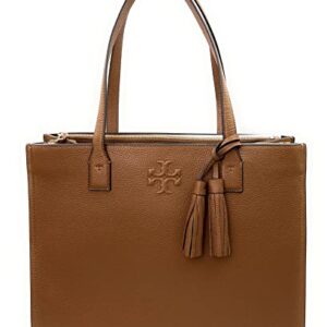 Tory Burch Thea Pebbled Leather Tote (Moose)