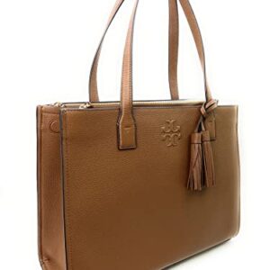 Tory Burch Thea Pebbled Leather Tote (Moose)