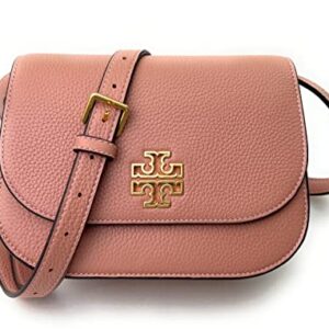 Tory Burch Britten Small Saddle Bag (Pink moon)