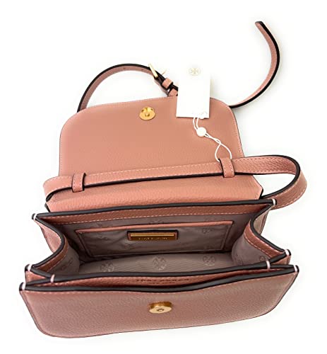 Tory Burch Britten Small Saddle Bag (Pink moon)