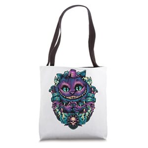 cheshire cat shirt alice in wonderland graphic tote bag