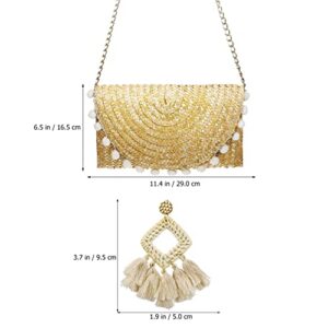 SHERCHPRY Straw Bag Women Crossbody Bag Clutch Handbags Summer Beach Woven Bags Straw Purse for Women Girls