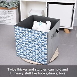 Shark Pattern Collapsible Storage Bins Basics Folding Fabric Storage Cubes Organizer Boxes with Handles