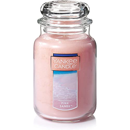 Yankee Candle Pink Sands Wax Melts, 3 Packs of 6 (18 Total) & Pink Sands Scented, Classic 22oz Large Jar Single Wick Candle, Over 110 Hours of Burn Time