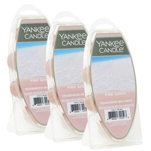 Yankee Candle Pink Sands Wax Melts, 3 Packs of 6 (18 Total) & Pink Sands Scented, Classic 22oz Large Jar Single Wick Candle, Over 110 Hours of Burn Time