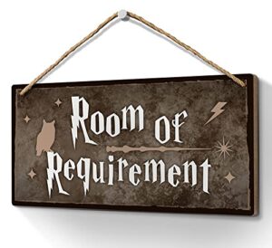 room of requirement sign 6×12 inch room decor,bathroom decor,wizardry door wall hanging wood plaque magic gift