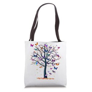 butterfly tree beautiful tote bag