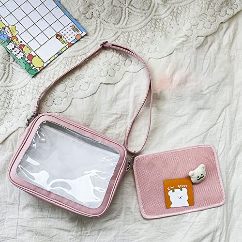 Luxury Pu Ita Bag Crossbody Women Sweet Bags Cute Transparent Pocket Japanese Style Shoulder Purse purses for women shoulder bag hobo