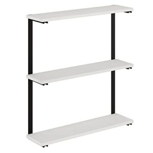 wallniture tivoli 24″ bathroom shelves, floating shelves for wall decor, wall bookshelf living room decor, kitchen white shelves for wall, 3-tier white wall shelves for bedroom