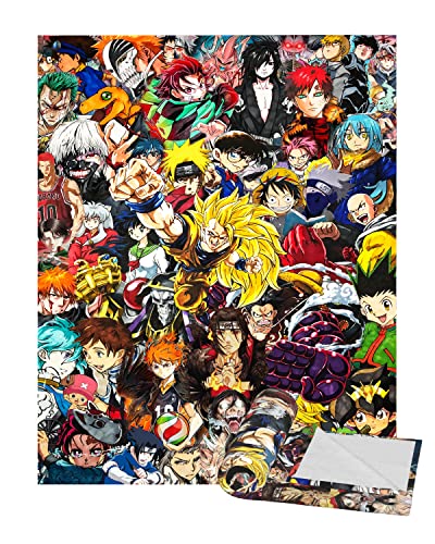 Anime Characters Super Soft Flannel Throw Blanket Warm Cozy Flannel Blanket Lightweight Shaggy Air Conditioner Blankets Apply to Couch Bed Office Etc Blanket 80"x60"