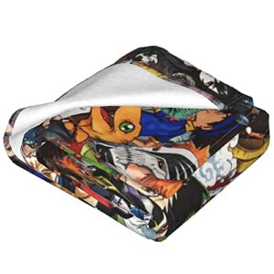 Anime Characters Super Soft Flannel Throw Blanket Warm Cozy Flannel Blanket Lightweight Shaggy Air Conditioner Blankets Apply to Couch Bed Office Etc Blanket 80"x60"