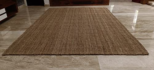 Natural Jute Boucle 2x3' Doormat, Hand Woven & Reversible for Living Room Kitchen Entryway Rug, Jute Burlap Braided Rag Rug, Farmhouse Rag Rug, Rustic Rug, Natural Look Rug