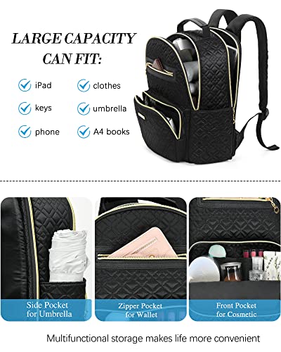 Small Backpack for Women，Mini Purses Backpack for Girl Fashion Backpacks Carry On Travel Casual Lightweight Daypack for Ladies College Teen Girls - Black