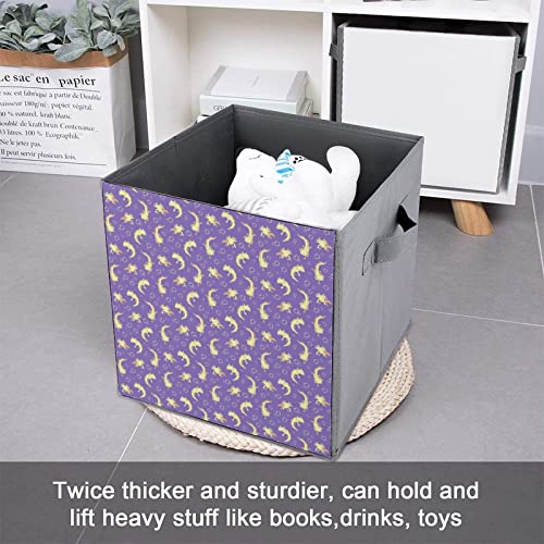 Cute Axolotl1 Collapsible Storage Bins Basics Folding Fabric Storage Cubes Organizer Boxes with Handles