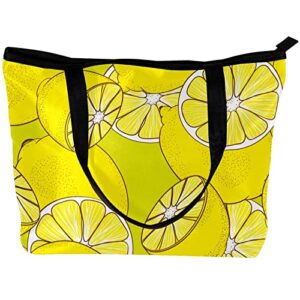 TBOUOBT Handbags for Women Fashion Tote Bags Shoulder Bag Satchel Bags, Fruit Yellow Lemon Cartoon