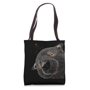 funny curious binturong tote bag