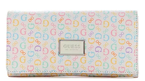 GUESS Women's Rainbow Logo Organizer Wallet Clutch Bag