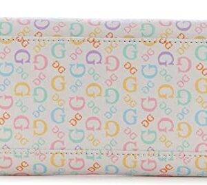 GUESS Women's Rainbow Logo Organizer Wallet Clutch Bag