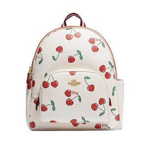 COACH Women's Court Backpack (Cherry - Chalk Multi)