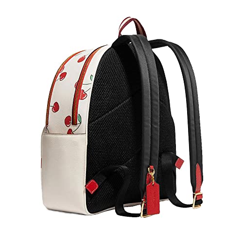 COACH Women's Court Backpack (Cherry - Chalk Multi)