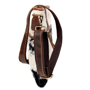 Upcycled Cowhide Hair On Leather Crossbody Bag for Women's