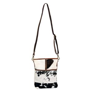 Upcycled Cowhide Hair On Leather Crossbody Bag for Women's