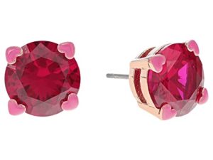 kate spade new york heart stud earrings ruby one size