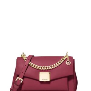 Michael Kors Lita Medium Leather Crossbody Bag (Mulberry)