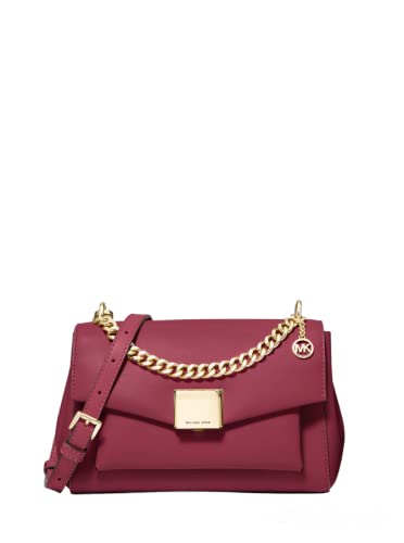 Michael Kors Lita Medium Leather Crossbody Bag (Mulberry)