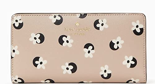 Kate Spade Tassle Charm White Floral Tote Bag Handbag & Wallet Set Neutral Multi