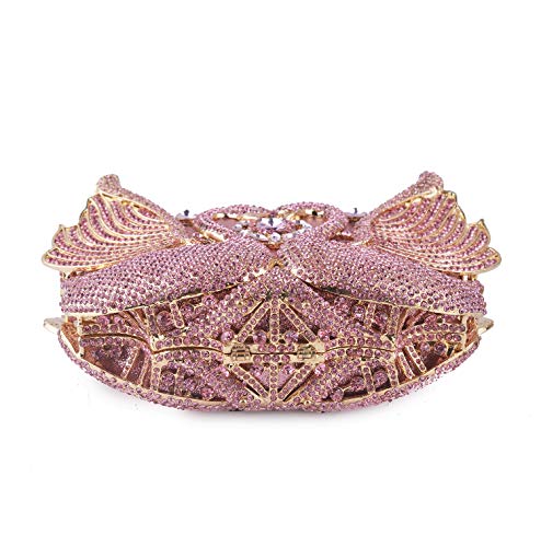 Luxury Glitter Clutch Purse Swans Heart Crystal Bling Evening Bags for Women Shining Shoulder Bags Crossbody Bags (Multi-color)