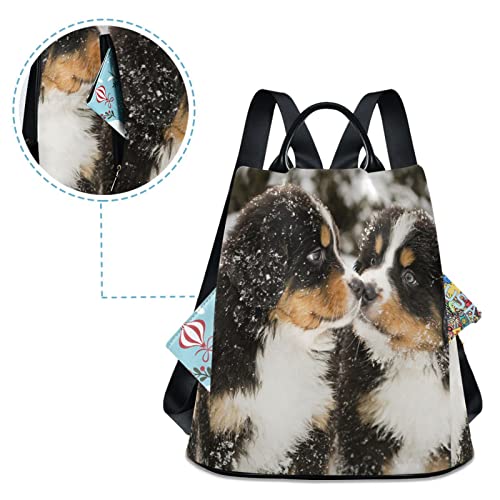 senya Women Fashion Backpack Purse Bernese Mountain Dog School College Backpack Anti Theft Rucksack Travel Shoulder Bag