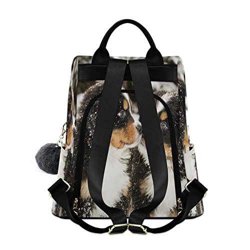 senya Women Fashion Backpack Purse Bernese Mountain Dog School College Backpack Anti Theft Rucksack Travel Shoulder Bag