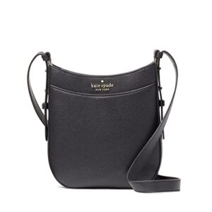 kate spade new york kate spade leila pebbled leather crossbody purse (black)