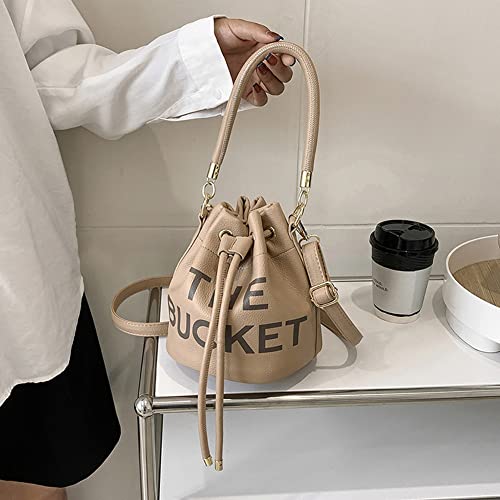 The Bucket Bags and Purses For Women Drawstring Handbags Hobo Purse (brown)